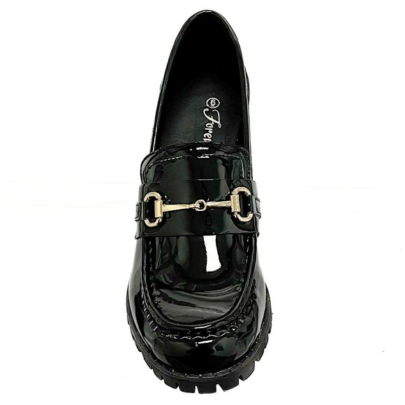 Shoes | New Black Chain Platform Chunky Heel Penny Loafers | Poshmark
